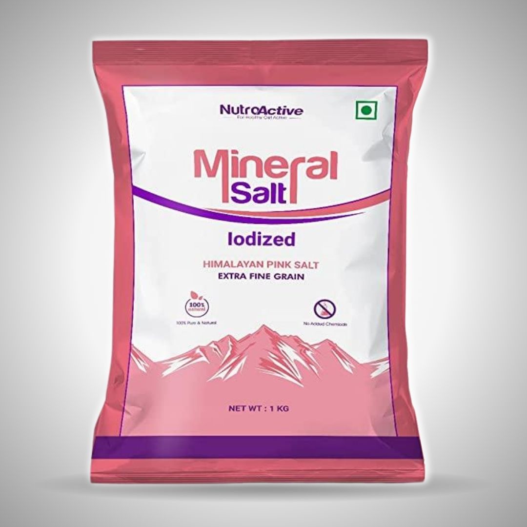 NutroActive MineralSalt Iodized Himalayan Pink Rock Salt Extra Fine ...